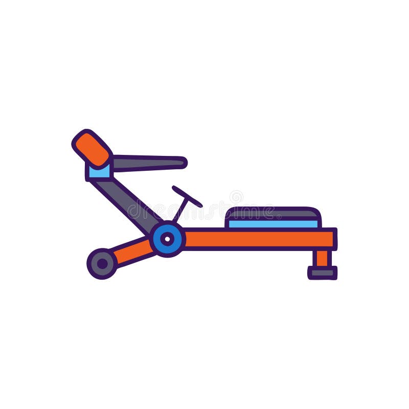 Dynamic Compact Rowing Machine Icon for Workouts Stock Image ...