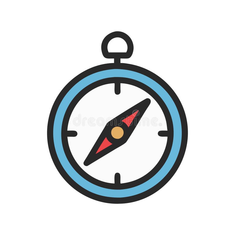 Dynamic Compass Icon for Navigation Stock Illustration - Illustration ...