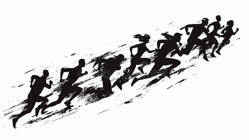 Dynamic Competitive Racing People Concept for Maximum Engagement Stock ...