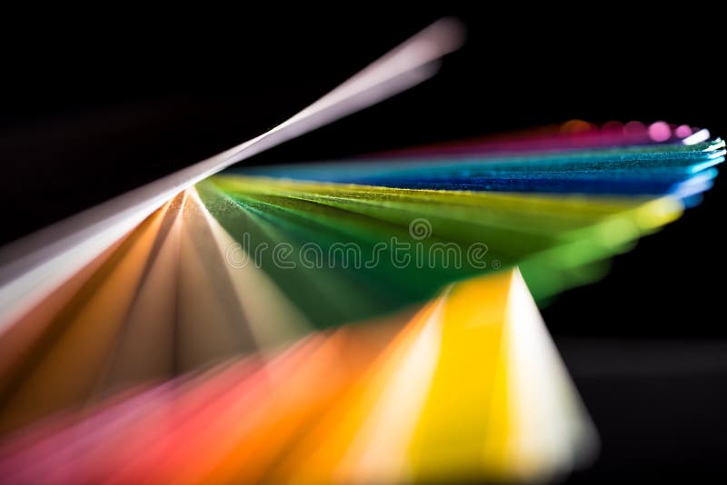 Dynamic Composition of Colorful Papers Stock Photo - Image of spectrum ...