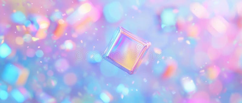 Complex Arrangement of 3D Cubes with Floating Particles and Vibrant ...