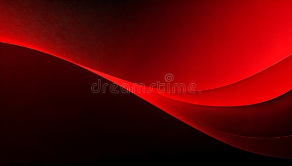 Dynamic Composition Featuring Flowing, Overlapping Red and Black Curves Creating an Abstract ...