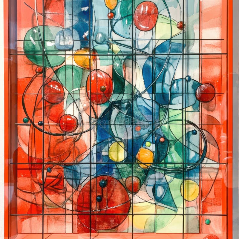 Colorful Shape Art Blending Cubism with Abstract Forms in Vibrant Hues ...