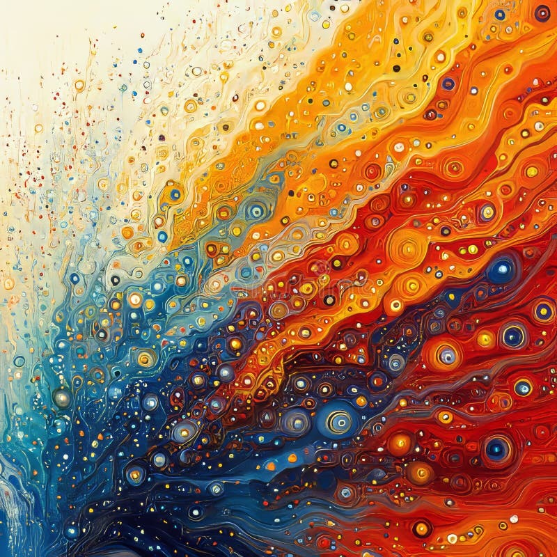 A Dynamic Composition is Formed by a Vibrant Palette of Colors in this ...