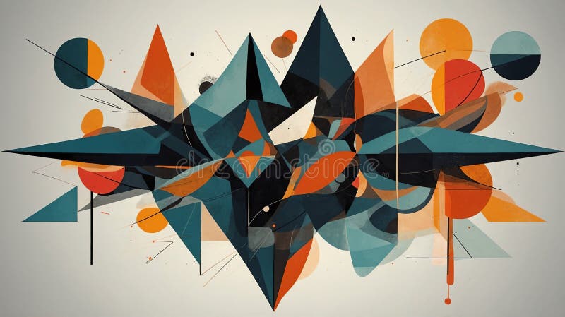 Dynamic Composition of Geometric Shapes and Colors Creating a ...
