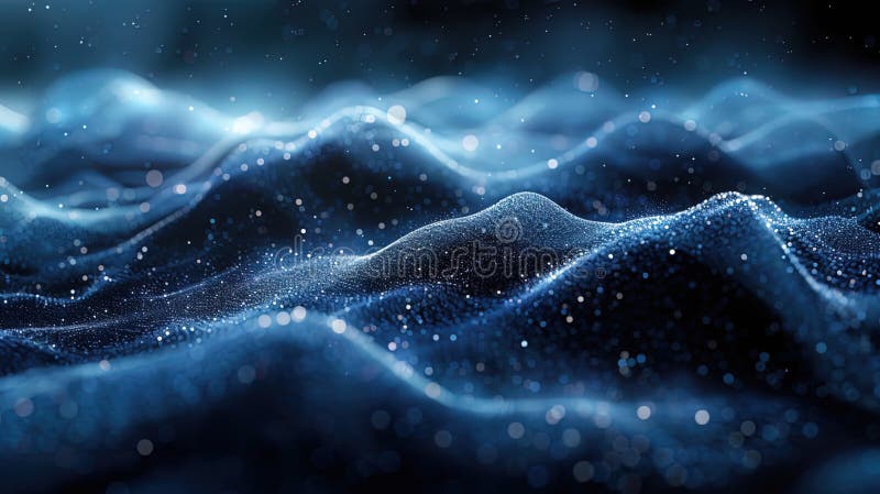 A Dynamic Composition of Sound Waves Visualized As Cascading Streams of ...