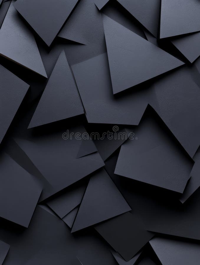 Dynamic Composition of Various Black Geometric Shapes an Intriguing ...