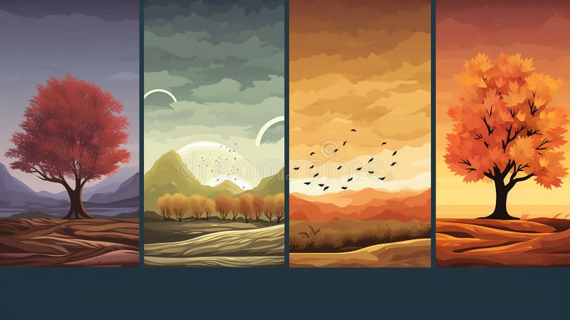 A Dynamic Composition that Visually Flows through the Four Seasons ...