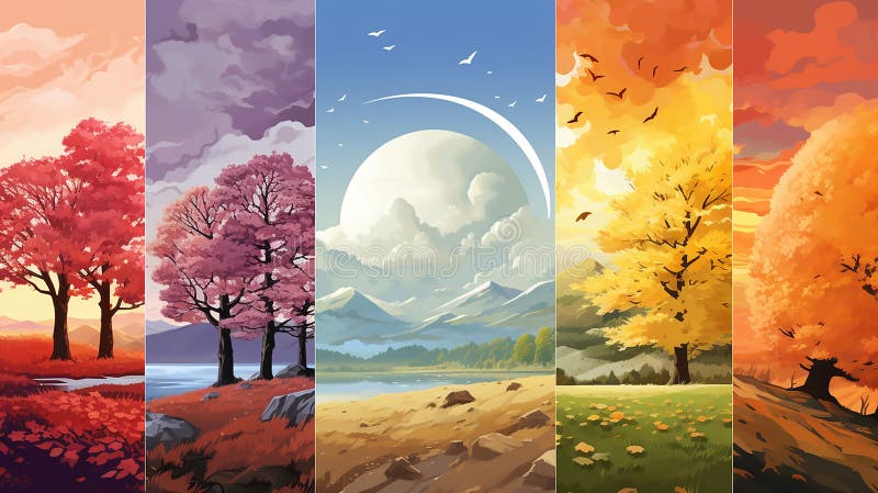A Dynamic Composition that Visually Flows through the Four Seasons ...