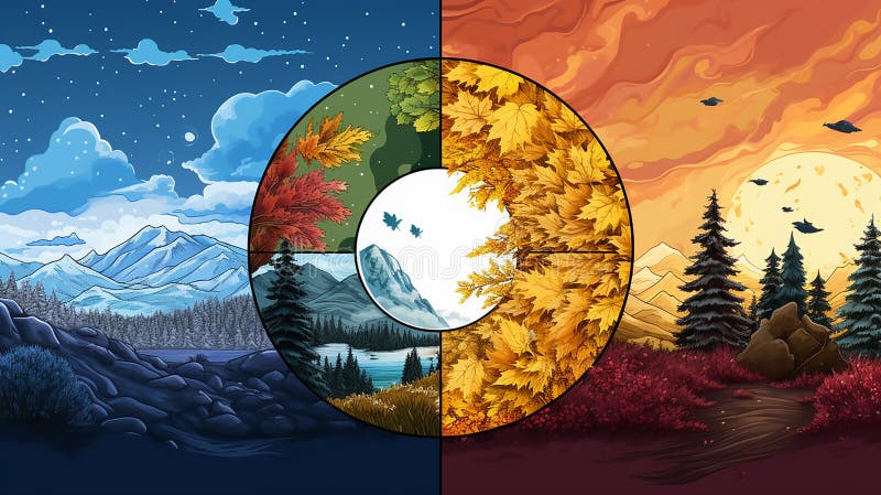 A Dynamic Composition that Visually Flows through the Four Seasons ...