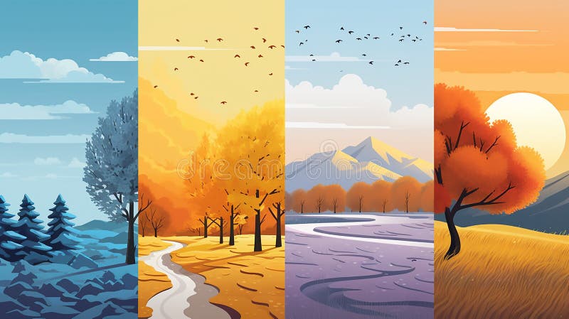 A Dynamic Composition that Visually Flows through the Four Seasons ...