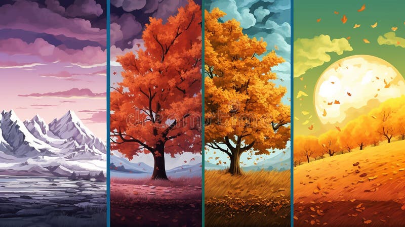 A Dynamic Composition that Visually Flows through the Four Seasons ...