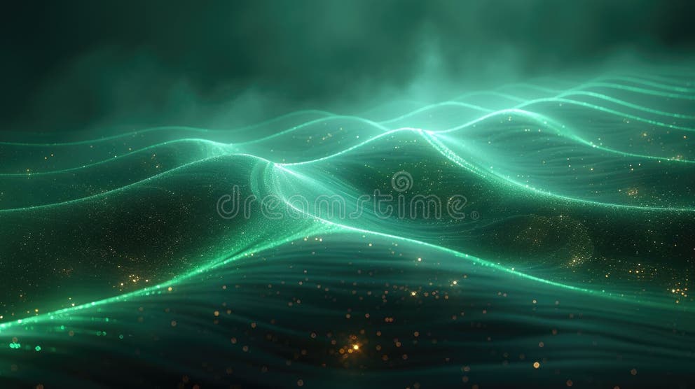 Computer Generated Image of a Light Wave Bursting with Energy ...