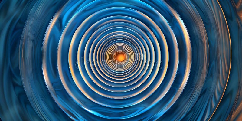 Dynamic Concentric Circles Burst with in a Rich Blue-orange Color ...