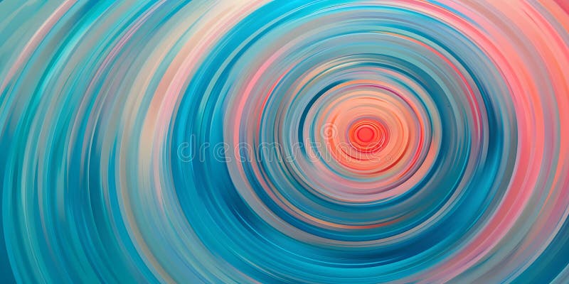 Dynamic Concentric Circles Burst with in a Rich Turquoise-pink Color ...