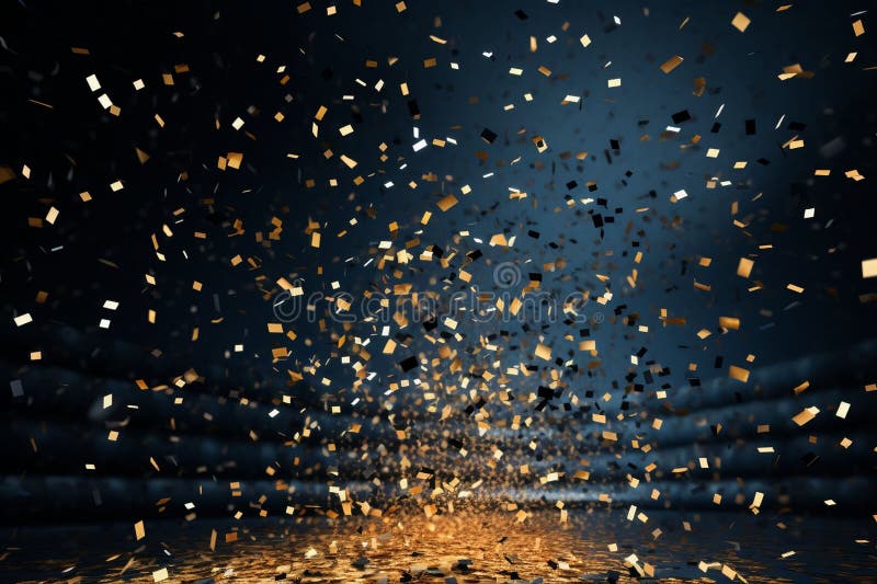 Dynamic Confetti Burst with Bold Typography Stock Illustration ...