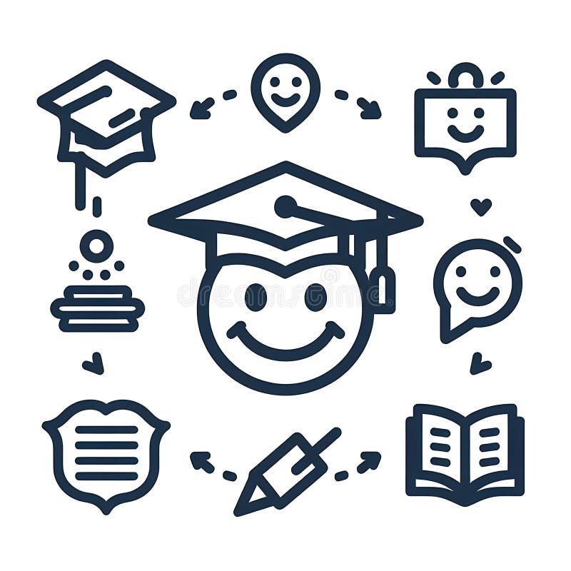 Dynamic Connected Points Brand Symbol Stock Illustration - Illustration ...