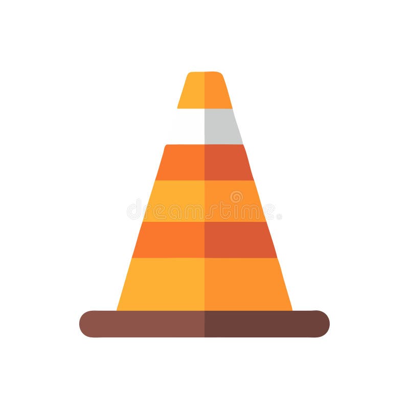 Dynamic Construction Cone Graphic for Alerting Traffic Stock Vector ...