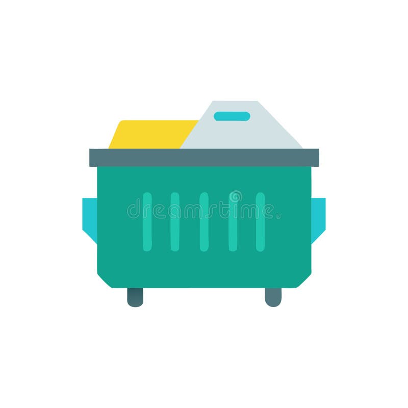 Dynamic Construction Dumpster Icon Design Stock Photo - Illustration of ...