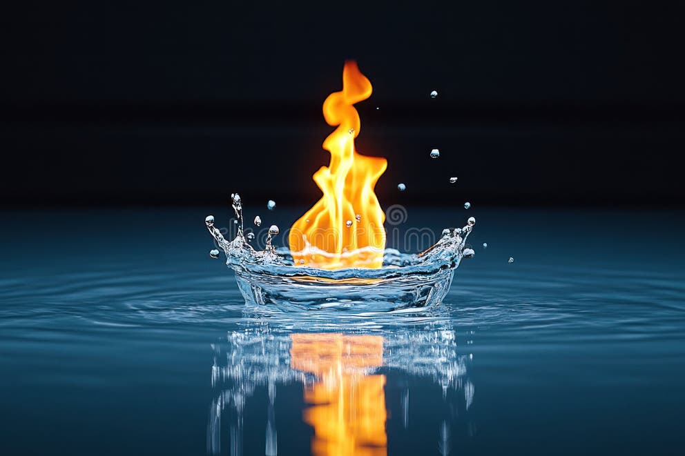 Dynamic Contrast: Fire and Water Collide in Stunning Visual Metaphor ...