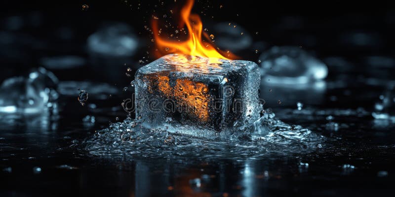 The Dynamic Contrast of Ice and Fire a Striking and Captivating Visual ...