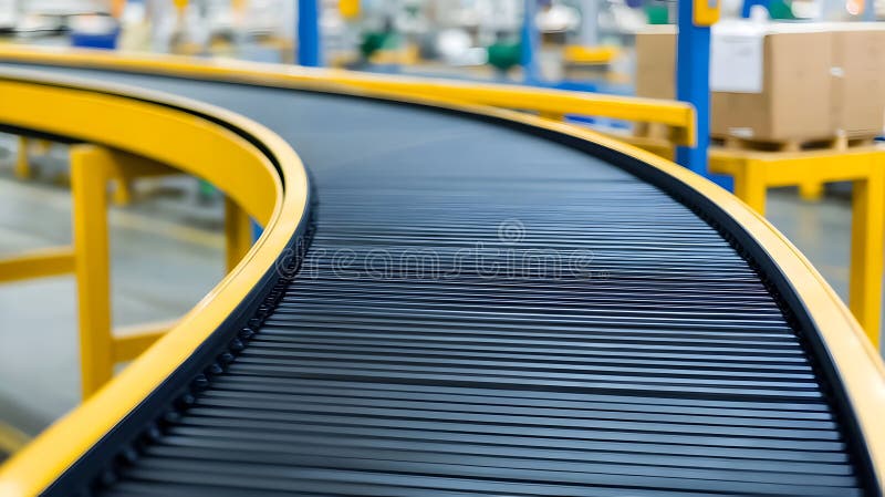 Dynamic Conveyor System in a Modern Industrial Setting Stock Image ...