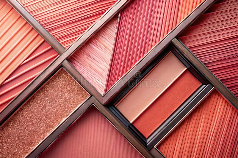 Dynamic Coral and Ivory Splash Art a Polished Geometric Design Element ...