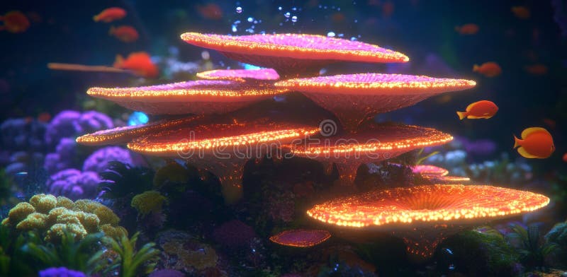 Dynamic Coral Reef Abstract Art Showcases Intricate Designs Stock Photo ...