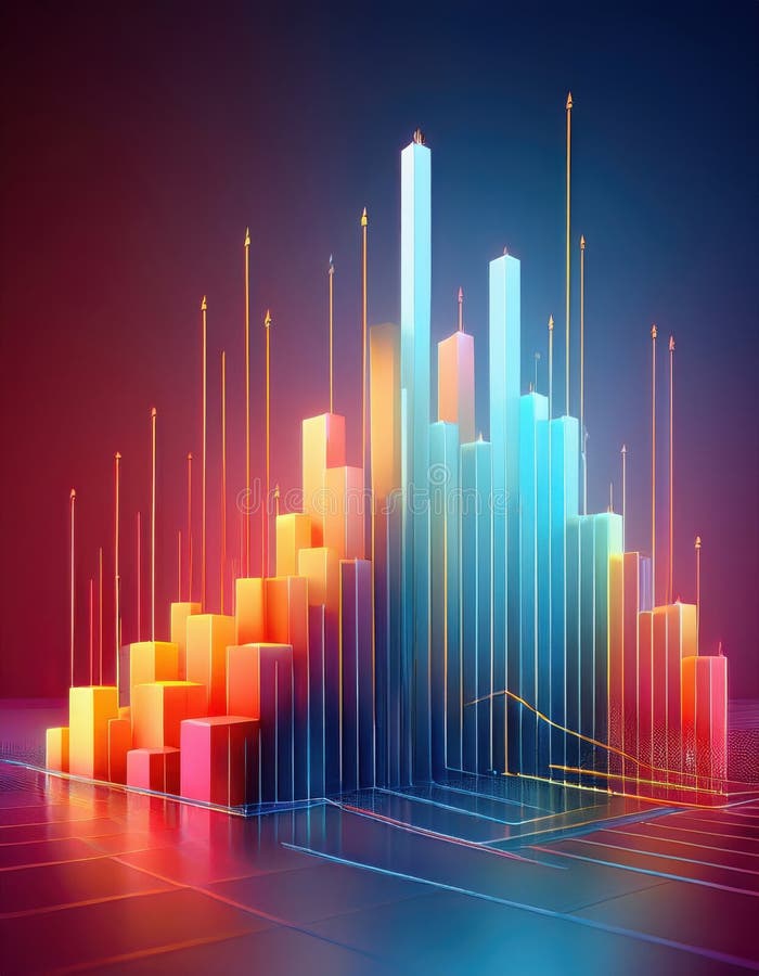 Dynamic Corporate Growth Visualization with Vibrant Stock Image - Image ...