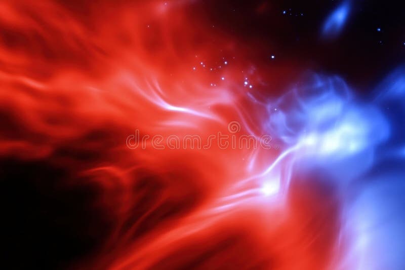 Dynamic Cosmic Energy with Bright Red and Blue Nebula in Space Art ...