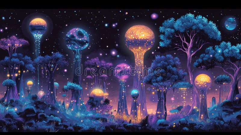 A Dynamic Cosmic Exploration Illustration Features a Deep Space ...