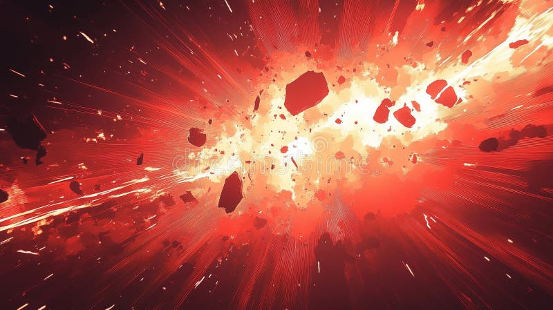 Dynamic Cosmic Explosion with Vibrant Energy and Light Effects Stock ...