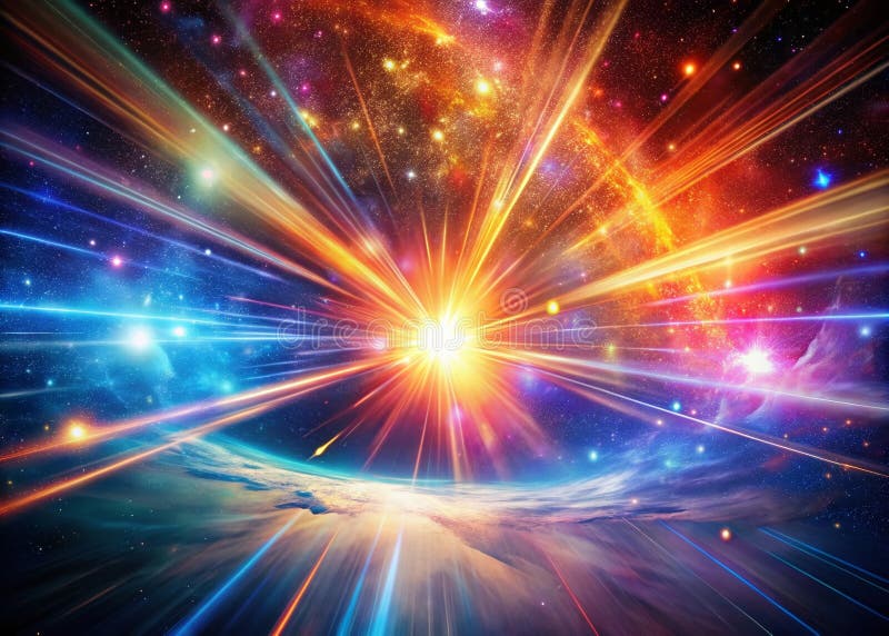 Dynamic Cosmic Light Streaks an Abstract Space Background for SciFi ...