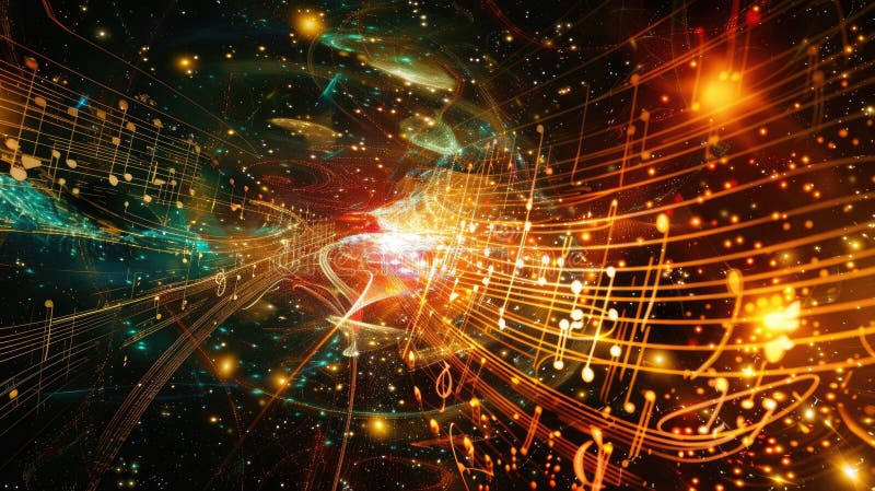 Visual Depiction of a Futuristic Space with Planets, Digital Elements ...