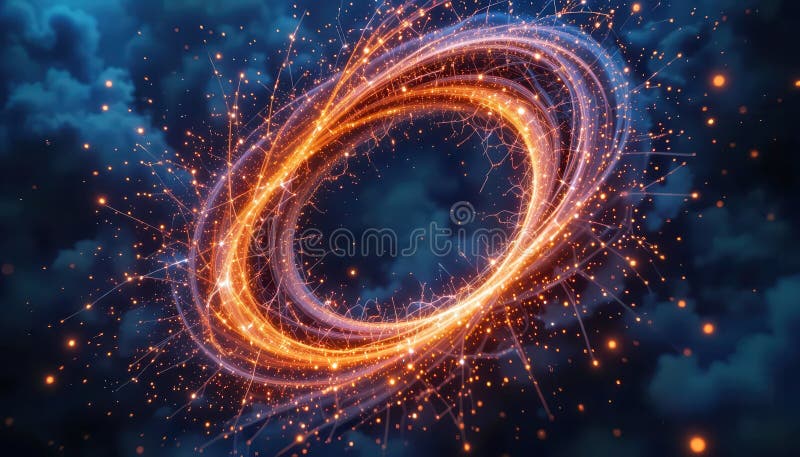 Dynamic Cosmic Swirl with Sparkling Particles for Computer Display ...