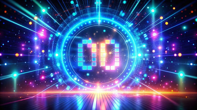 Dynamic Countdown Animation a Futuristic Digital Display with Bokeh ...