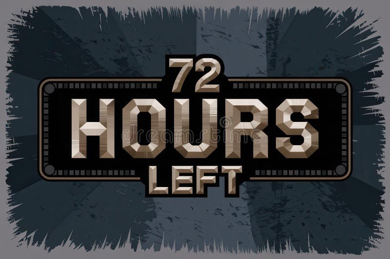 Urgent 72-Hour Countdown Sale Graphic - Eye-Catching Promotion Limited ...
