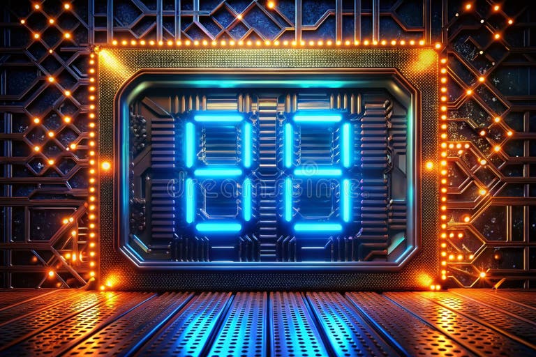 Dynamic Countdown Timer Interface a Futuristic SciFi Control Panel with ...