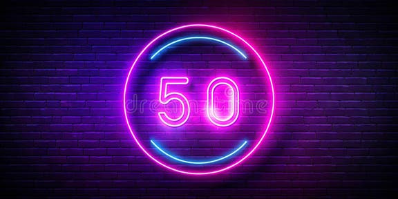 Dynamic Countdown Timer Vibrant Neon Light Signs Displaying a 5to0 ...