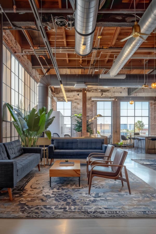 Dynamic Coworking Space with Open-plan Layout, Flexible Seating Options ...