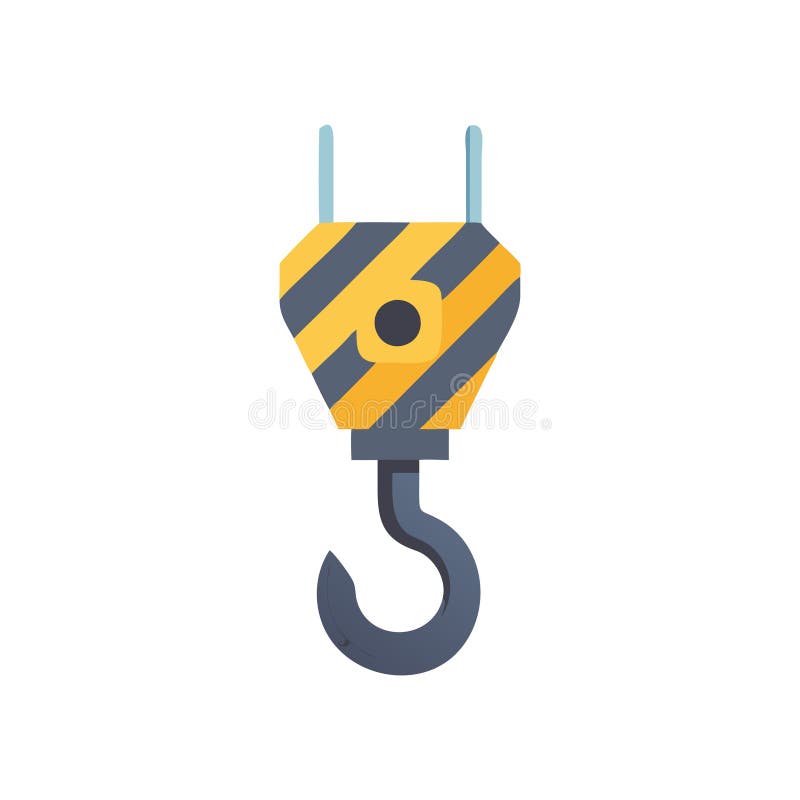 Dynamic Crane Hook Graphic for Lifting Heavy Loads Stock Vector ...