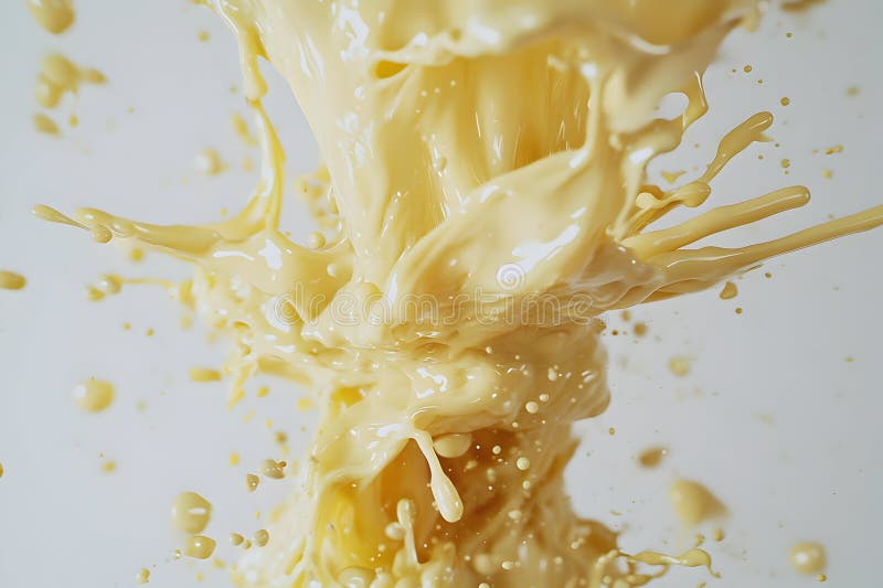 Dynamic Cream Splash: Abstract Liquid Art Photography Stock ...