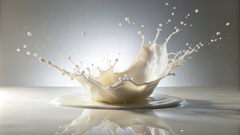 Dynamic Cream Splash a Visually Striking Image of Liquid in Motion ...