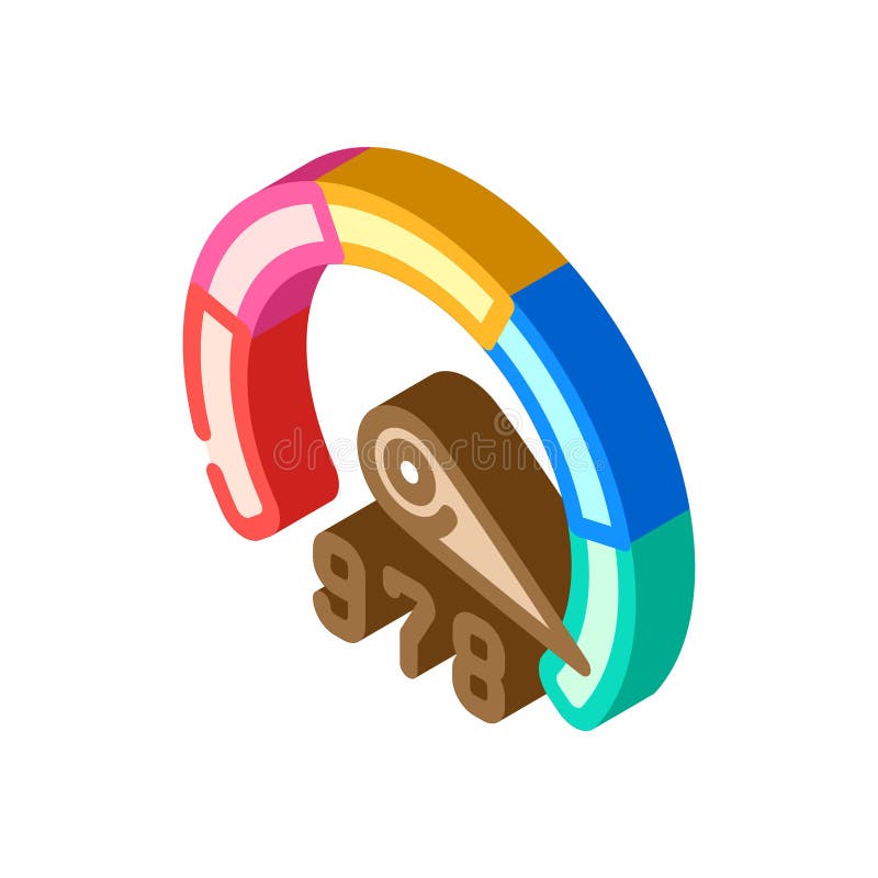 Dynamic Credit Scoring Model Fintech Isometric Icon Vector Illustration ...