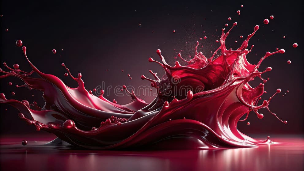 Dynamic Crimson Liquid Splash a Vibrant, High-Resolution Image ...