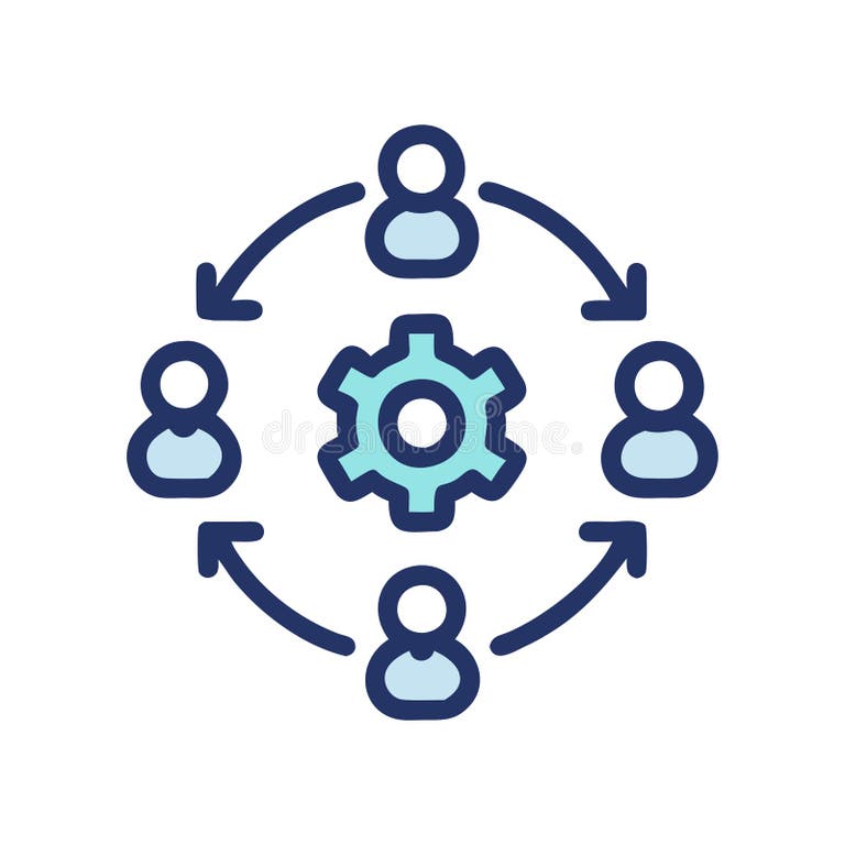 Dynamic Cross Functional Teams Icon Stock Vector - Illustration of ...