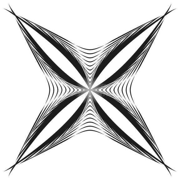 Dynamic Cross Waves. Curved Stripe Vector. Optical Twist Pattern. High ...