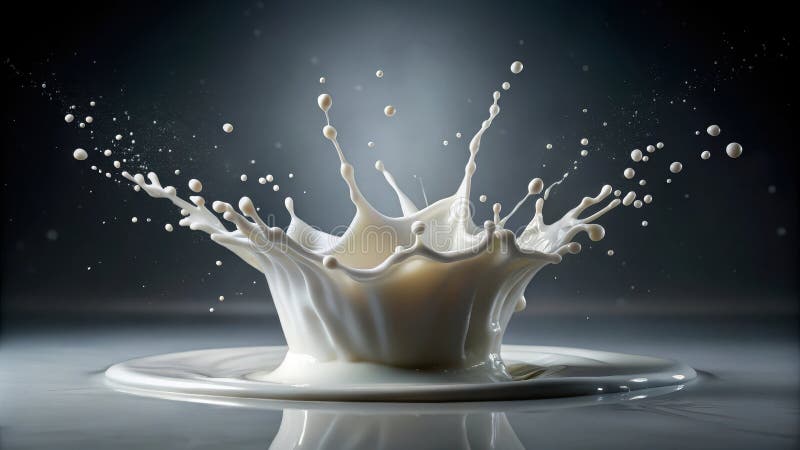 Dynamic Crown of Milk Splash a Stunning Visual of Liquid in Motion ...