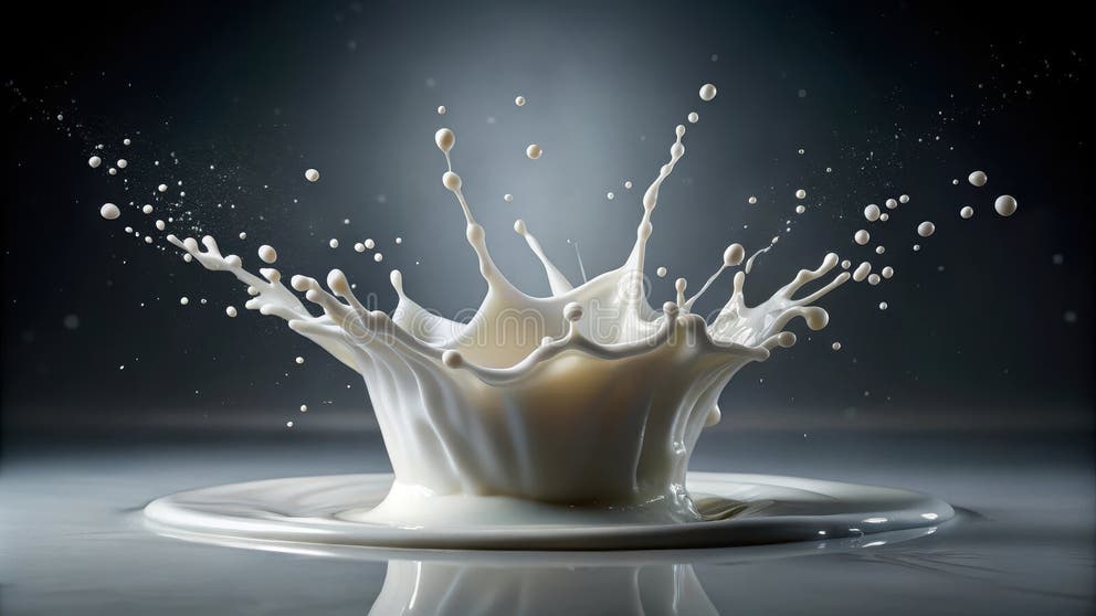 Dynamic Crown of Milk Splash a Stunning Visual of Liquid in Motion ...
