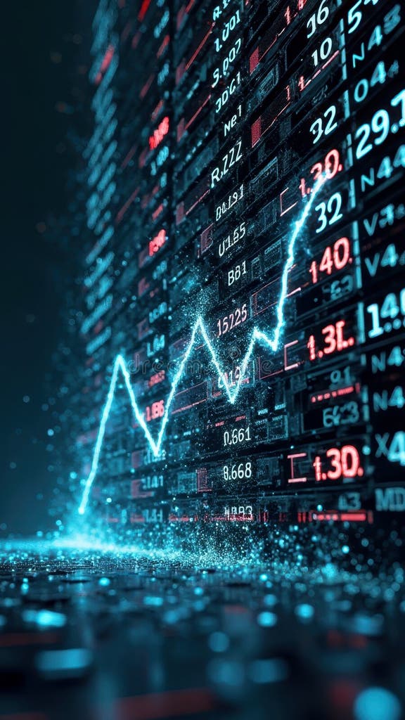 Dynamic Cryptocurrency Market with Rising Graph and Digital Data ...